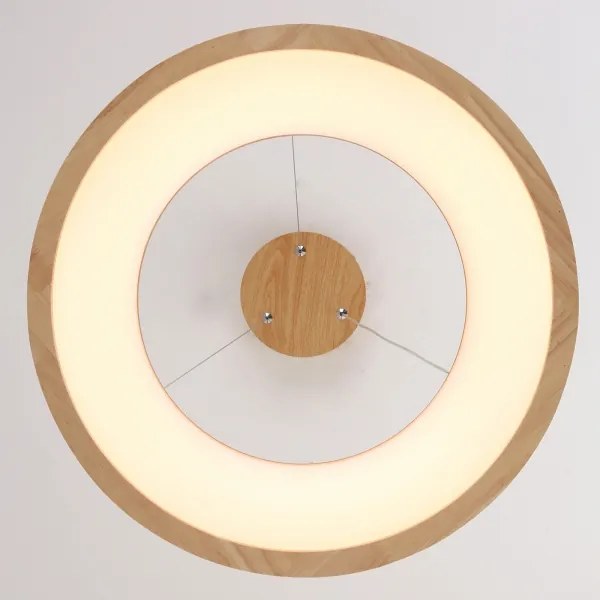 Brilagi -LED Lustr na lanku FALCON WOOD LED/30W/230V 3000/4000/6000K 45 cm dřevo