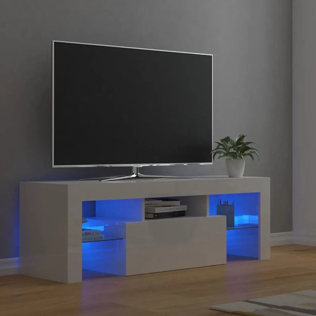 vidaXL TV skříňka s LED osvětlením 120x35x40 cm [815668] Barva: šedá sonoma