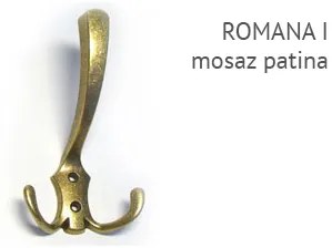 kovový věšák ROMANA I Varianta: věšák ROMANA I mosaz