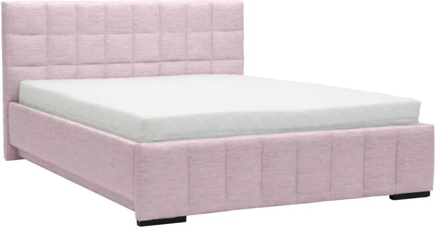 Světle růžová dvoulůžková postel Mazzini Beds Dream, 180 x 200 cm