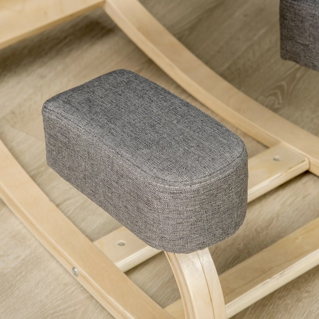 Ergonomická klečící židle Vinsetto z březového dřeva, židle pro správné sezení s paměťovou pěnou a polyesterovým polstrováním pro domov i kancelář, š…