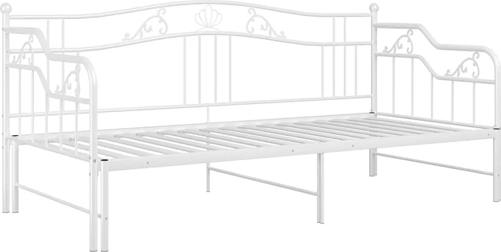 Rám vysouvací postele/pohovky bílý kovový 90 x 200 cm 324765