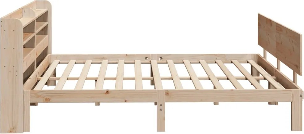 Rám postele s čelem 200 x 200 cm masivní borové dřevo 3306835