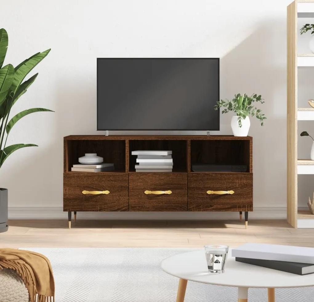 vidaXL TV skříňka 102x36x50 cm kompozitní dřevo [829017] Barva: bílá s vysokým leskem