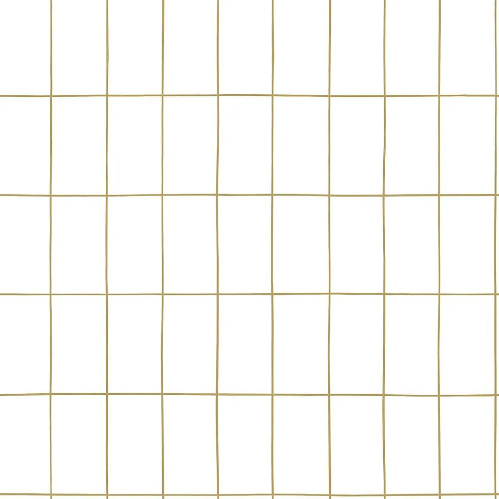 Bílá vliesová tapeta, zlaté obrysy obdélníků 139131, Black & White, Esta
