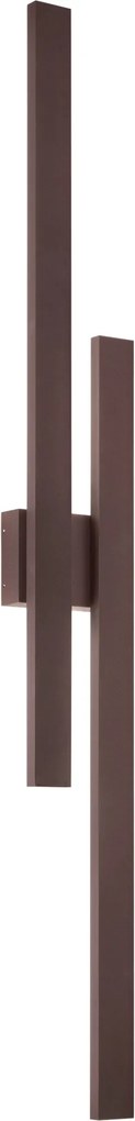 FAN LED-HERCULES-140 Nástěnné svítidlo Hercules corten, hliník s PC difuzorem, 47 W, 6800 lm, CCT 2700/3500/4000 K, IP65, 60 x 175 x 1420 mm - FANEUROPE