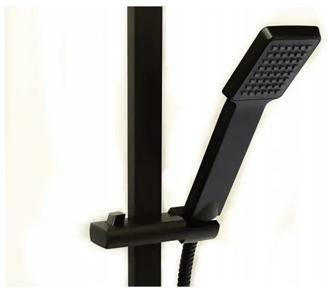 Gamma Zn3, sprchový sloup s ruční sprchovou hlavicí 62cm, černá matná, GMA-ZN3-BK