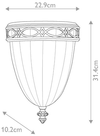 Feiss FE-DRAWING-ROOM-WU1 - Nástěnné svítidlo DRAWING ROOM 1xE27/60W/230V bronz