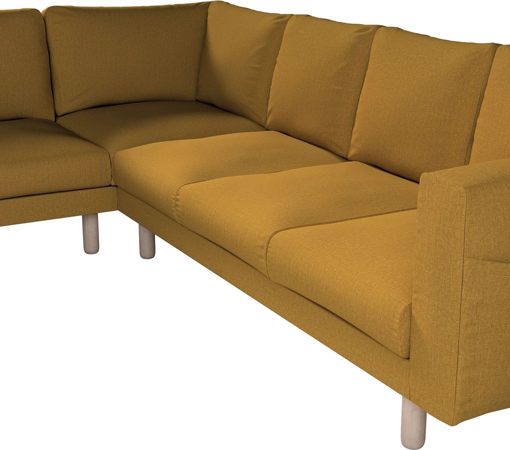 Potah na pohovku IKEA Norsborg rohová 5-místná barva žlutá látka pletený vzor