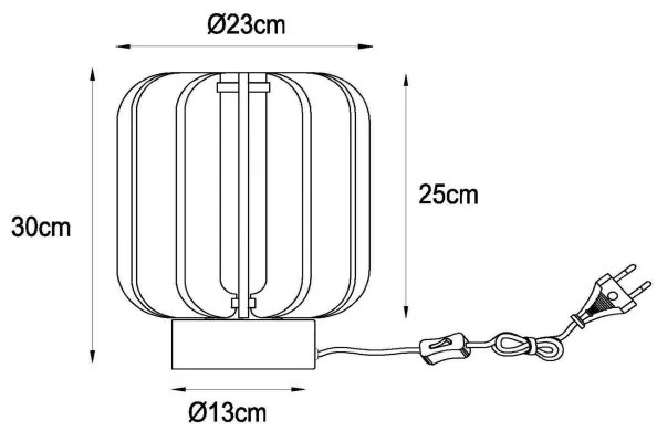 Lucide 45592/01/36 - Stolní lampa RAFAL 1xE27/40W/230V černá/šedá
