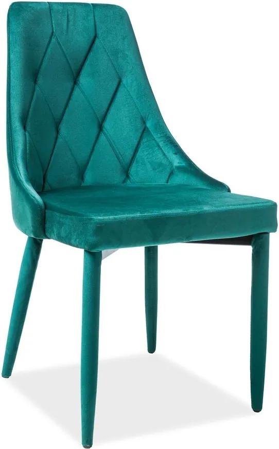 Casarredo Jídelní čalouněná židle TRIX VELVET zelená
