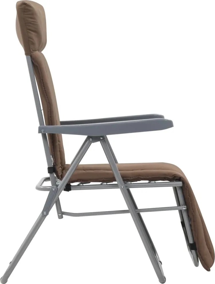 vidaXL Skládací zahradní židle s poduškami 2 ks [44321] Barva: Šedá
