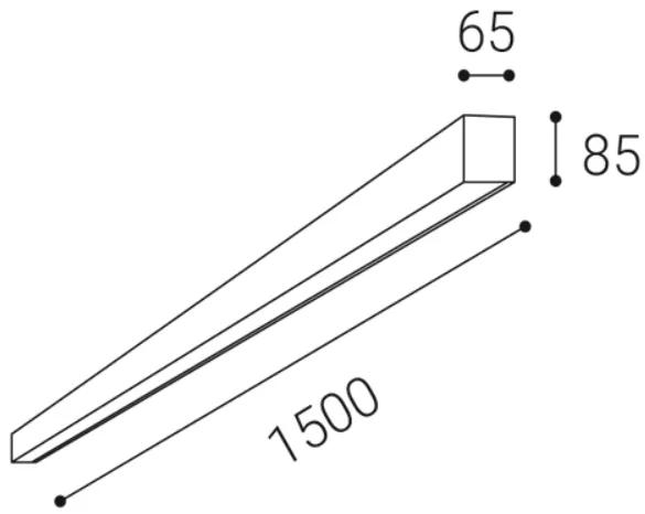 Led2 Stropní lineární LED svítidlo LINO II 150 cm Barva: Bílá, Stmívání: DALI/PUSH