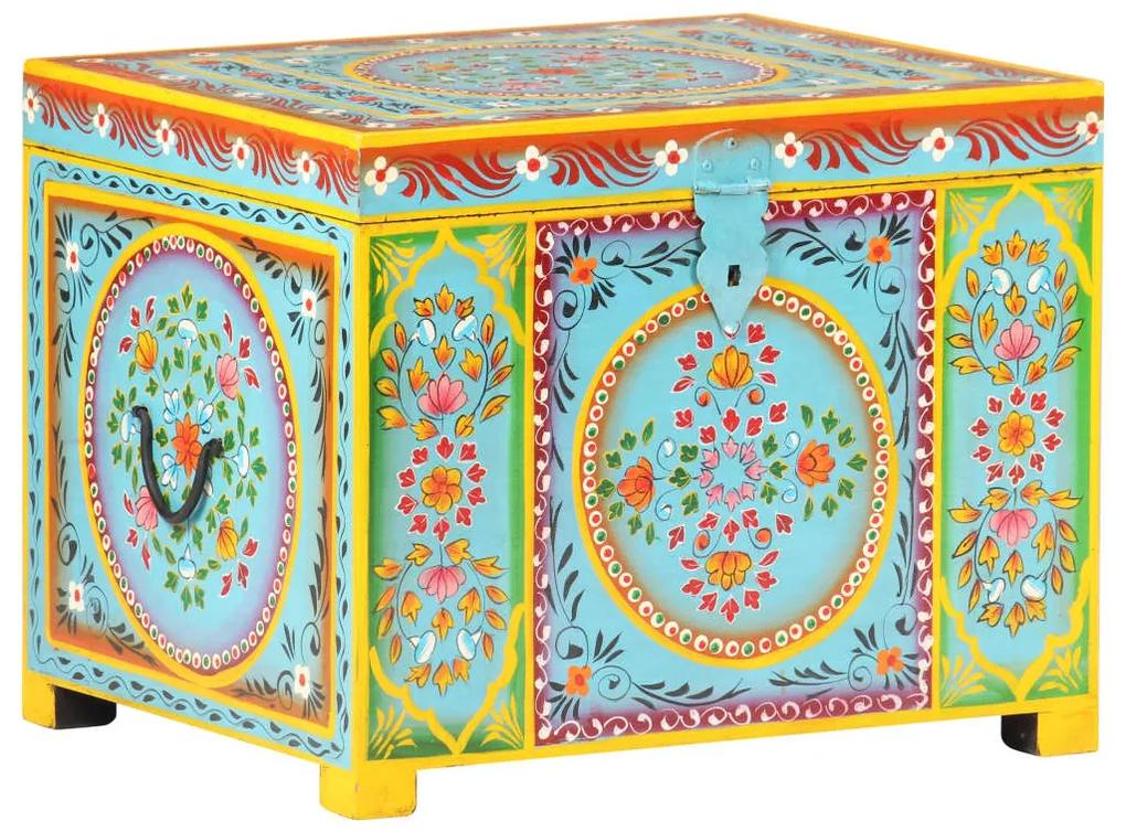 323540 vidaXL Ručně malovaný úložný box 50 x 40 x 40 cm masivní mangovník