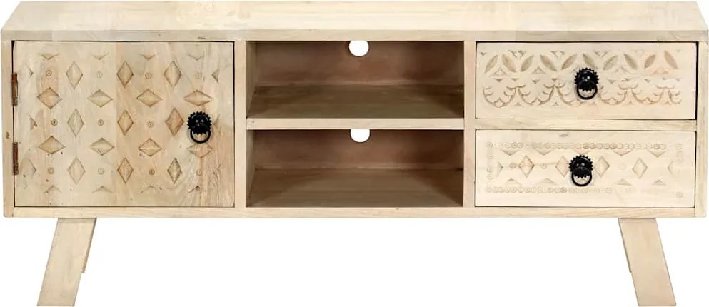 TV stolek 110 x 30 x 44 cm masivní mangovníkové dřevo 282869
