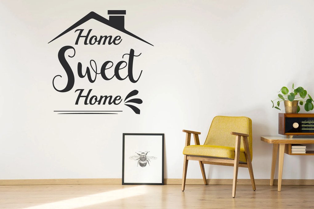 Lepy.cz Samolepka na zeď Sweet home Velikost (šířka x výška): 65x65cm, Barevná varianta: Bílá