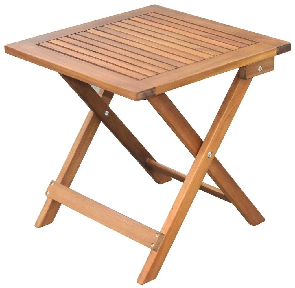 Sunfun Diana Odkládací stolek sklopný, 45 × 45 × 45 cm, dřevo z akácie
