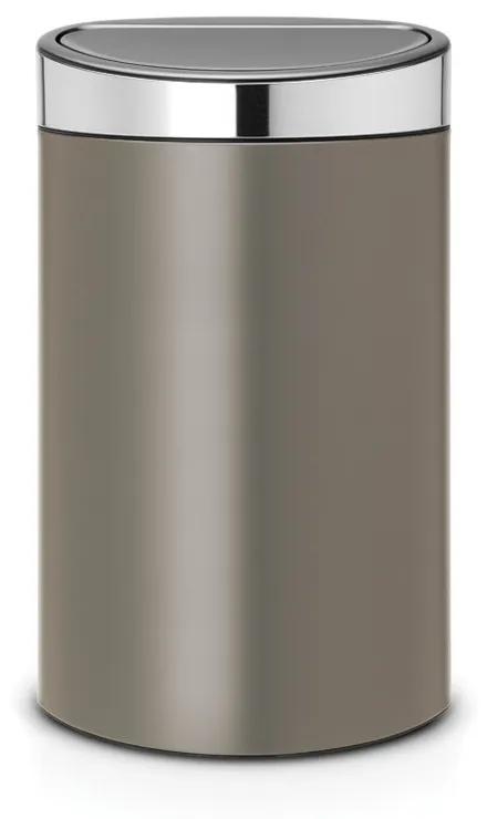 Brabantia TOUCH BIN NEW Dotykový odpadkový koš 40 l - platinová - matná ocel víko