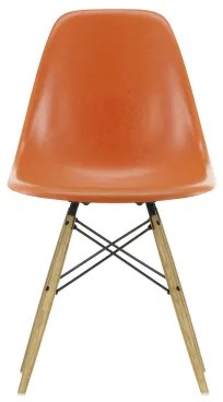 Eames Fiberglass chair DSW medový jasan oranžová Vitra