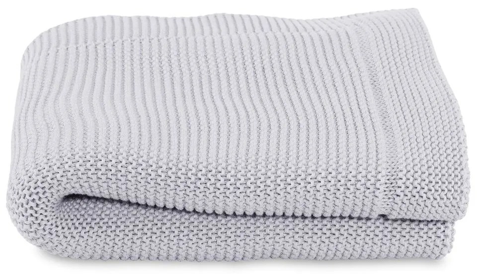 CHICCO Deka pletená Tricot Blanket Light Grey 70x90 cm