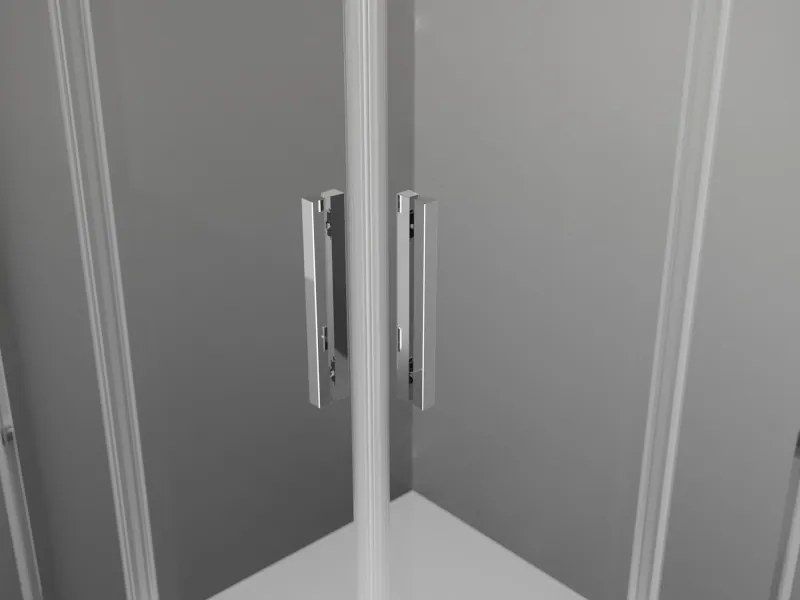 Mexen Exo, 2-křídlý ​​sprchový kout 90 x 90 cm, 6mm čiré sklo, chromový profil, 8110-090-090-01-00