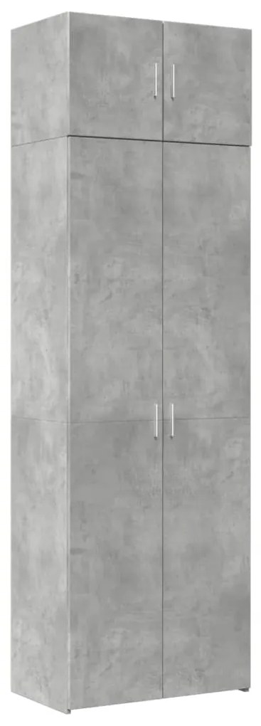 Úložná Skříňka Betonově Šedá 70X42,5X225 Cm Kompozitní Dřevo