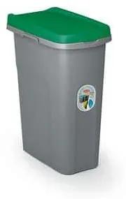 Plastový odpadkový koš HOME ECOSYS na tříděný odpad, objem 25 l, zelený