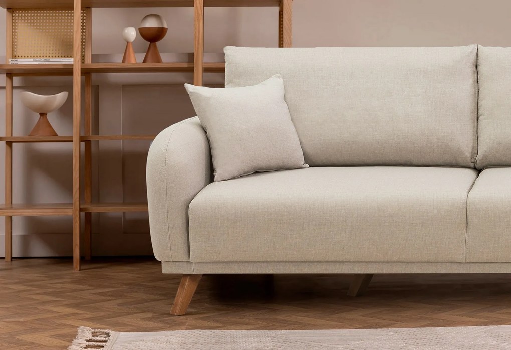 Hanah Home Třímístná pohovka HERA krémová 237 cm 867UNQ1949