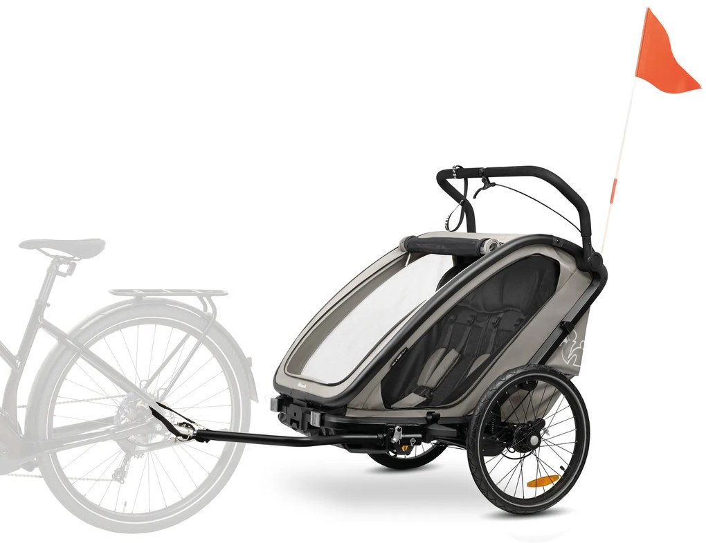 Hauck Bike N Walk Duo cyklovozík 3v1 light grey