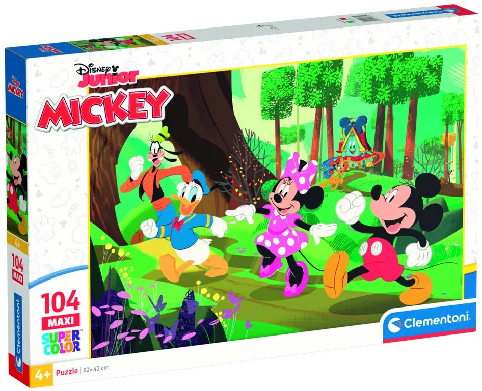 Clementoni - Puzzle Maxi 104 Disney Mickey a přátelé