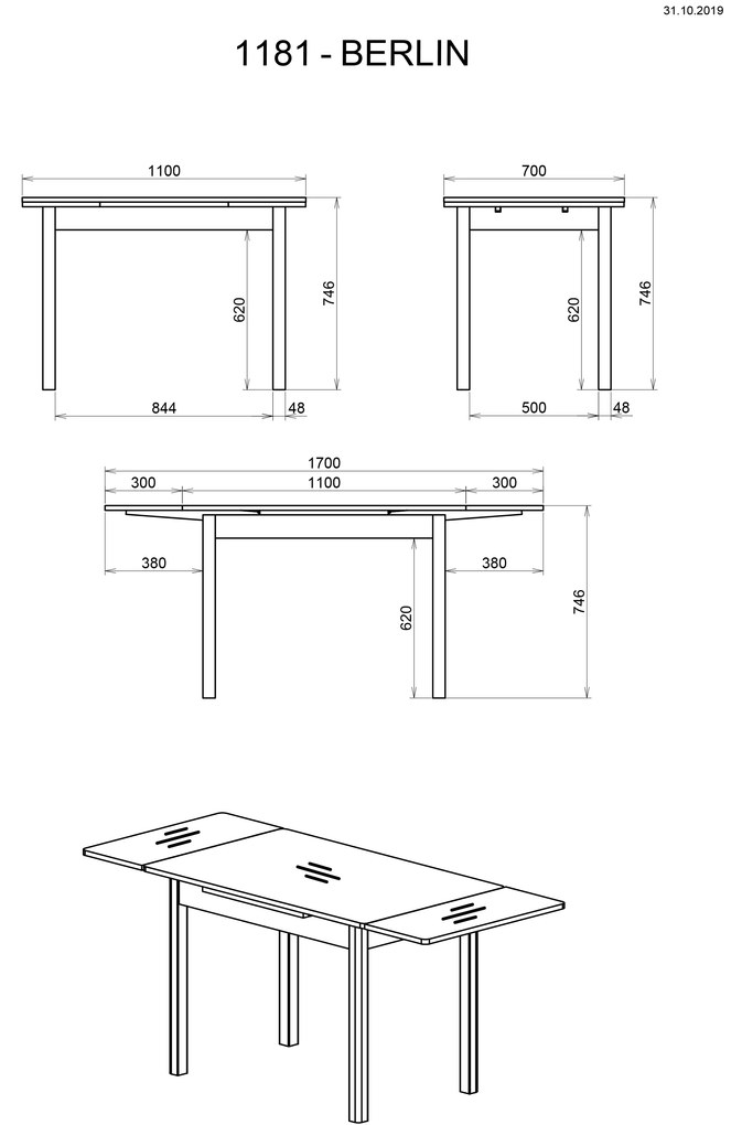 Jídelní set - komplet rohová lavice BADEN 165x125 cm + stůl MADRID a 2 ks židle RINGO, AKCE český výrobek