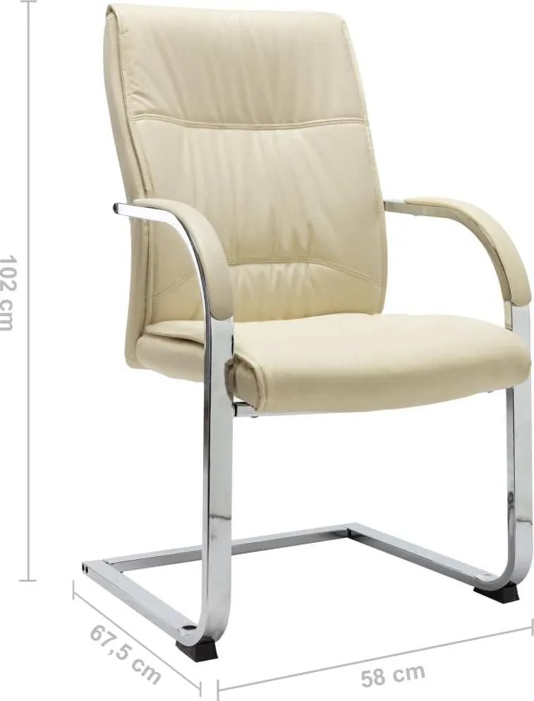 vidaXL Konzolová kancelářská židle umělá kůže [289342] Barva: Hnědá