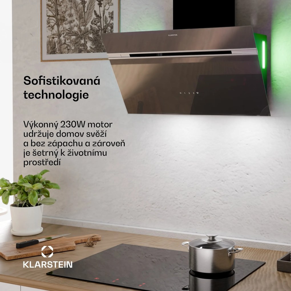 Klarstein Alina digestoř | 70 cm | 600 m³/h | Tichá | Energetická třída A