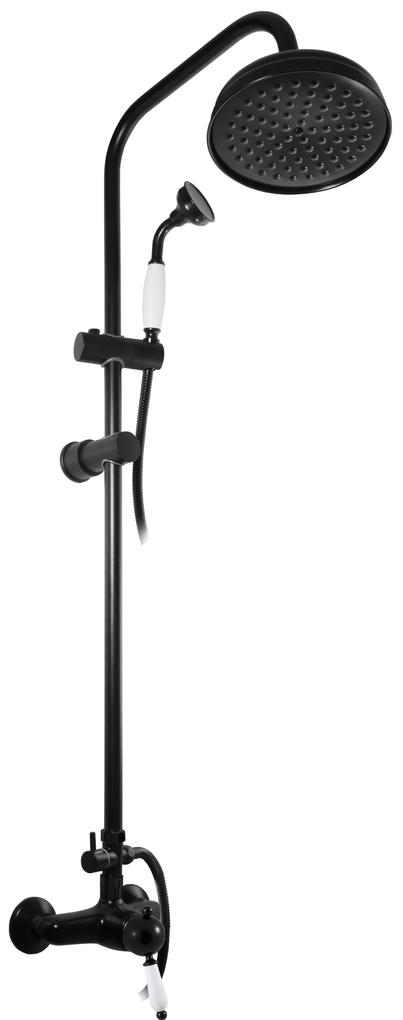 Slezák - RAV Vodovodní baterie sprchová s hlavovou a ruční sprchou L581.5/3CMAT Barva: Černá mat, Rozteč připojení (mm): 150