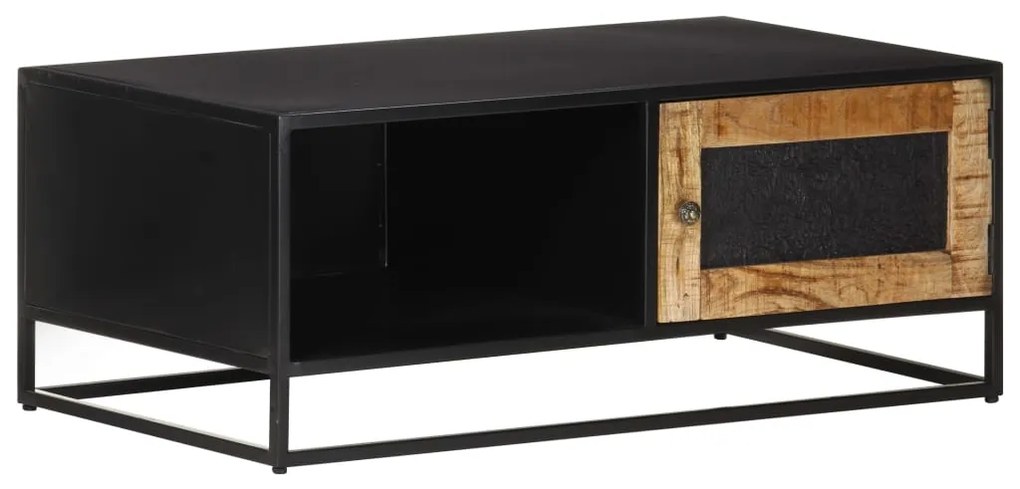 Konferenční stolek 90 x 50 x 35 cm hrubé mangovníkové dřevo 323149