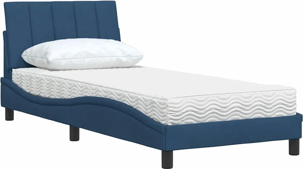 Postel s matrací Hanko modrá 90 x 200 cm textil 3310509