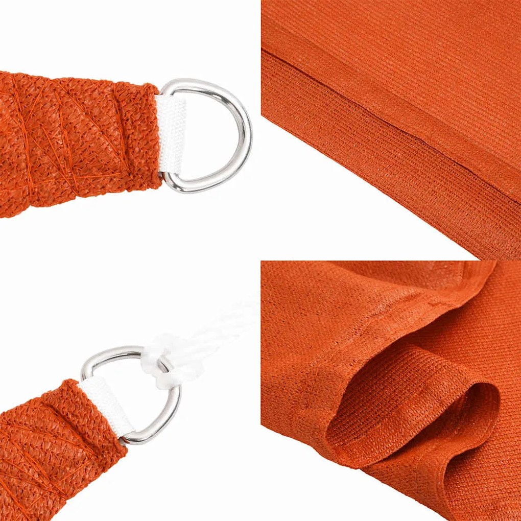 Stínící plachta 160 g/m² oranžová 2 x 5 m HDPE 311671