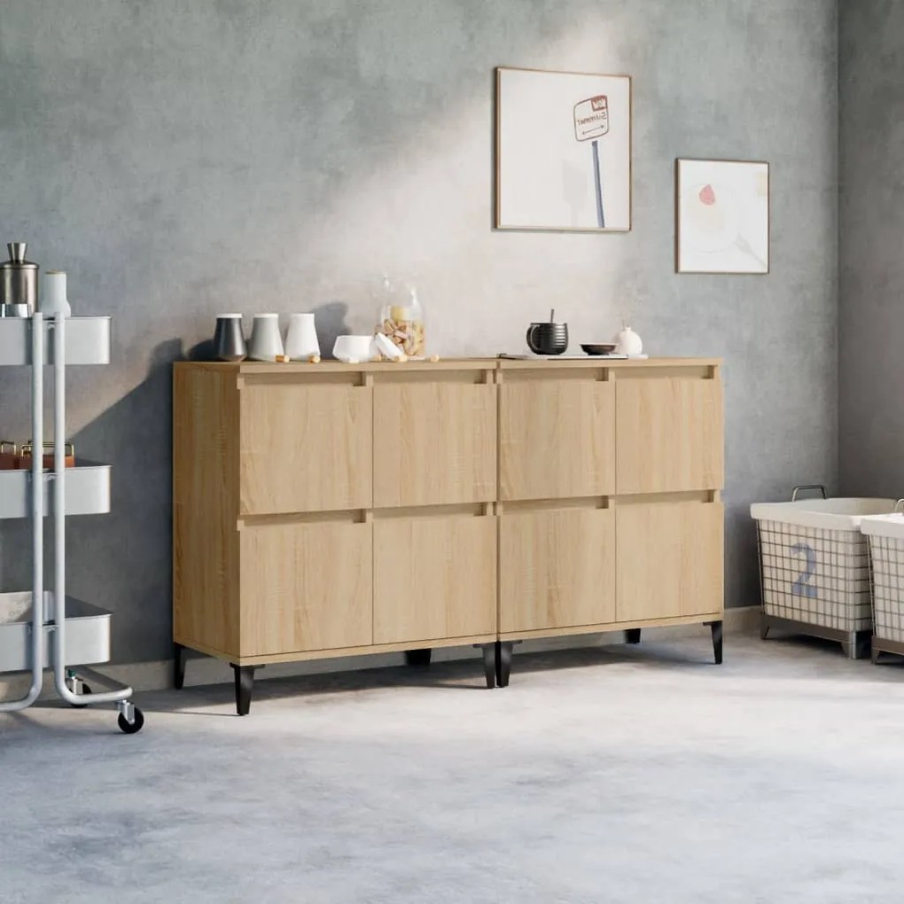 Příborníky 2 ks dub sonoma 60 x 35 x 70 cm kompozitní dřevo 3185762
