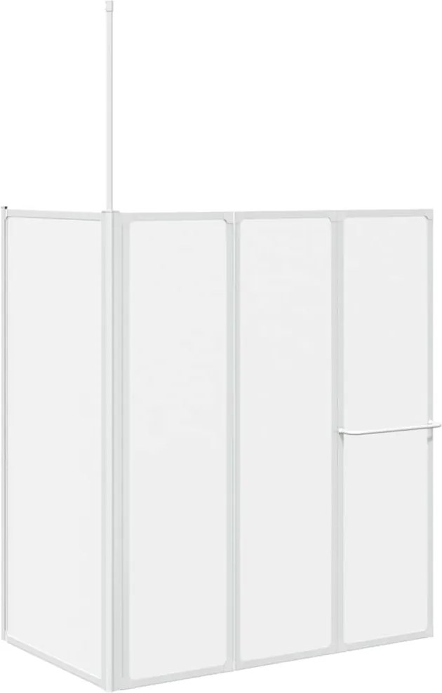 Sprchová a vanová zástěna tvar L 70x120x137cm 4 panely skládací 140787