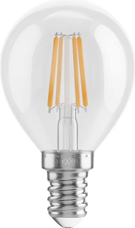 Mexen Vintis, LED filamentová žárovka E14, G45, 4 W, teplá bílá 2700K, čirá, L156-E14-0427-00