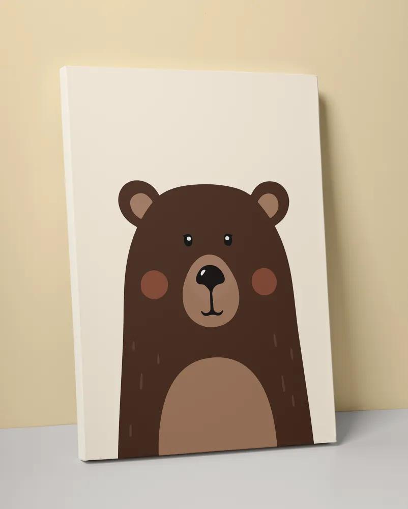 Obraz Medvěd 30 x 40 cm - napnuté plátno na dřevěném rámu