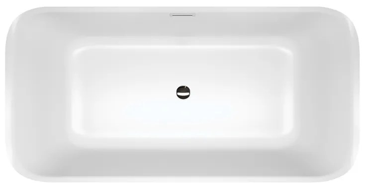 BPS-koupelny Volně stojící akrylátová vana HYD-VIA511A 150x75 bílá, odtokový komplet chrom