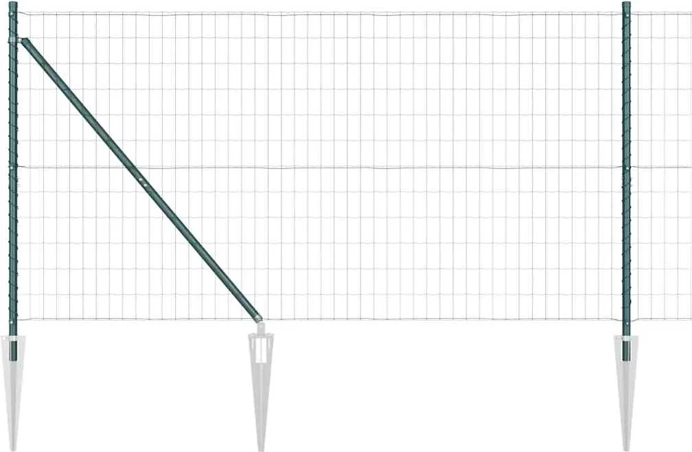 Evropský plot se hroty 10 x 1,4 m Ocel potažená PVC Zelená 3350557