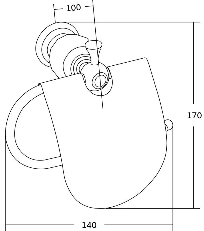 Mexen příslušenství, ESTELA držák na wc papír, chrom, 7011533-00
