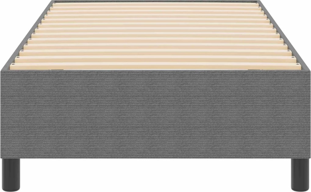 Rám platformy Světle šedá 100 x 200 cm Žebrovaná látka 3337392
