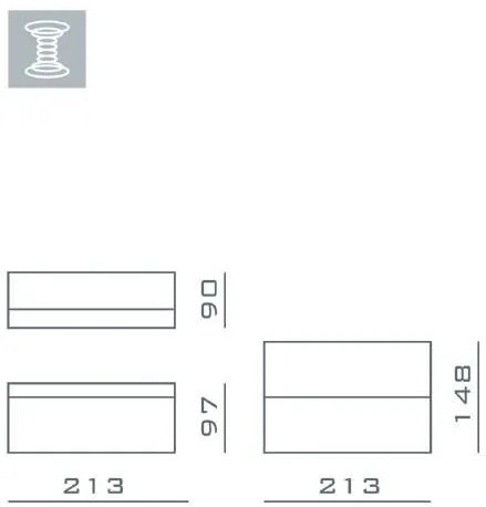 Pohovka Form | 213 cm | velká spací plocha + úložný prostor | VÝBĚR TKANIN