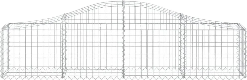 Klenuté gabionové koše 3 ks 200x30x40/60 cm pozinkované železo 3145368