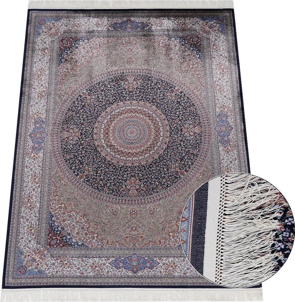 BE Koberec Anatolia Silk 32510 BLUE - modrý obdélníkový Rozměr: 160x230 cm