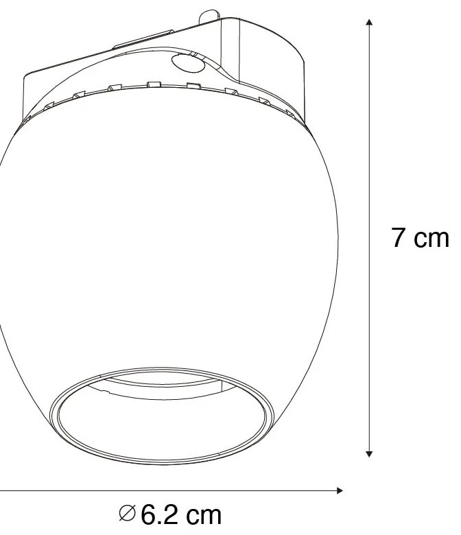 Moderní černé bodové svítidlo pro jednofázový kolejnicový systém 6W 3000K - Magnetic Zagaye