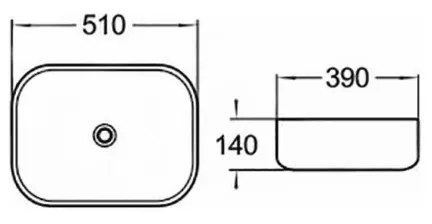 Mexen LORITA UMYVADLO, 51x39 CM, ČERNÁ / ZLATÁ , 22135163